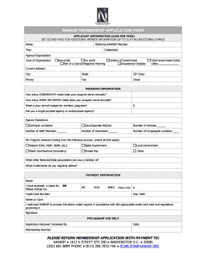 Fillable Online NANASP MEMBERSHIP APPLICATION FORM APPLICANT ...