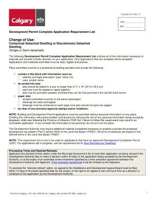 Fillable Online Change of Use. This document contains the complete ...