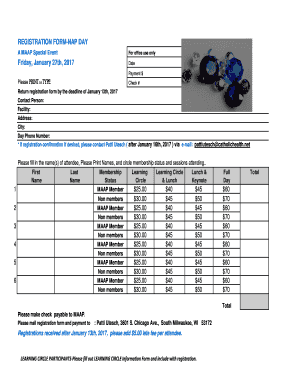 Fillable Online REGISTRATION FORM-NAP DAY - themaap.org Fax Email Print ...
