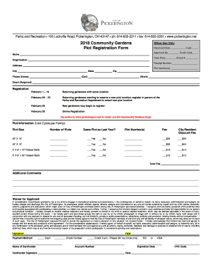 Fillable Online Plot Registration Form Fax Email Print - pdfFiller