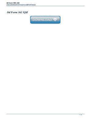 Fillable Online Dd Form 362 Xfdl. Dd Form 362 Xfdl Fax Email Print - pdfFiller