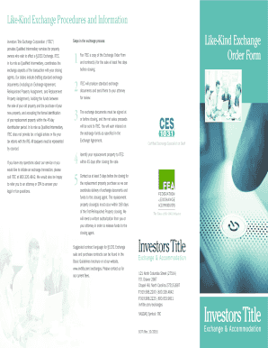 Fillable Online How To Do a Like-Kind Exchange - 1031 Exchange ...