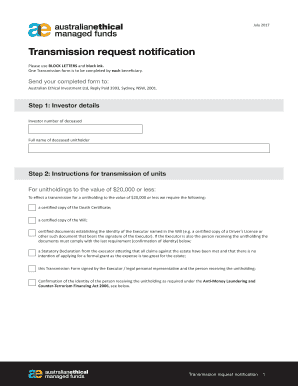 Fillable Online Transmission request notification Fax Email Print ...