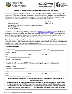 Fillable Online Because we, Superior HealthPlan STAR+PLUS Medicare ...