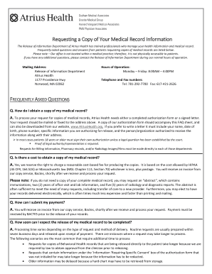 Atrius Health Medical Release Form - Fill Online, Printable, Fillable ...