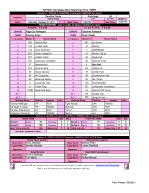 Fillable Online WFTDA Interleague Bout Reporting Form (IBRF) Section 1 ...