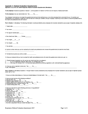 Fillable Online Appendix A: Medical Evaluation Questionnaire - matf.org Fax Email Print - pdfFiller