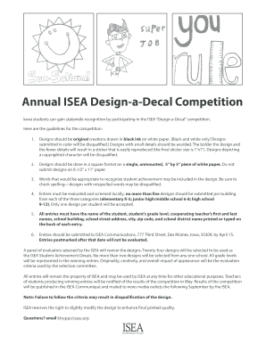 Fillable Online Annual ISEA Design-a-Decal Competition Fax Email Print ...