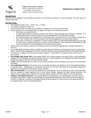 Sagicor Beneficiary Form - Fill Online, Printable, Fillable, Blank ...