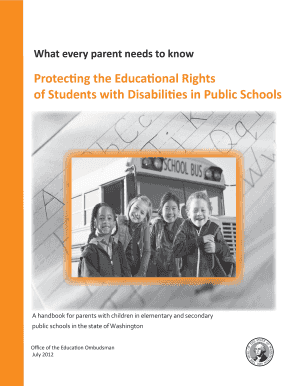 Fillable Online Protecting the Educational Rights of Students with ...