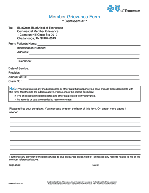 Fillable Online 508C Member Grievance Form. Member Grievance Form Fax ...
