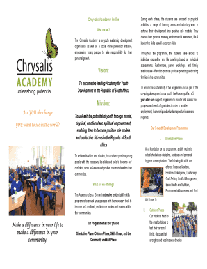 Fillable Online vrcid co Chrysalis Academy Profile Our 3-month ...