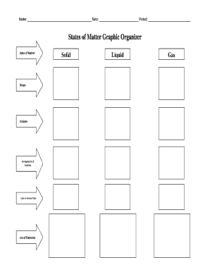 States Of Matter Graphic Organizer - Fill Online, Printable, Fillable ...