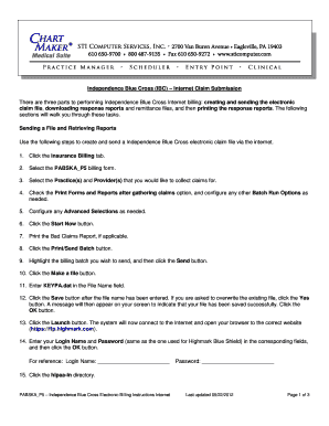 Fillable Online Independence Blue Cross (IBC) Internet Claim Submission ...
