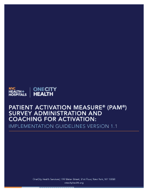 Fillable Online PATIENT ACTIVATION MEASURE (PAM) Fax Email Print ...