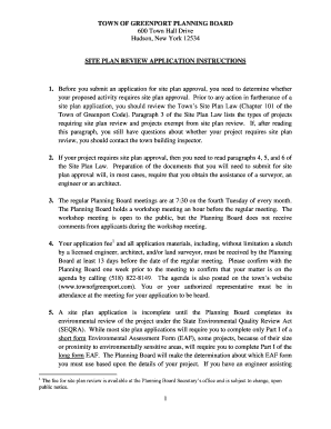 Fillable Online SITE PLAN REVIEW APPLICATION INSTRUCTIONS 1. Fax Email ...