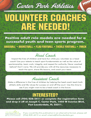 Fillable Online Volunteer Coach Program Fax Email Print - pdfFiller