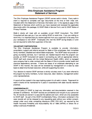 Fillable Online EAP Statement of Services 08.13 Fax Email Print - pdfFiller