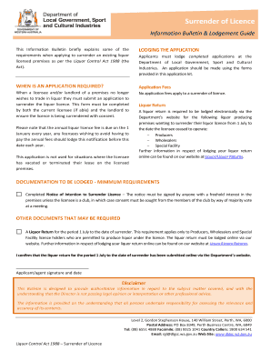 Fillable Online Transfer or Surrender of License - Florida Department ...