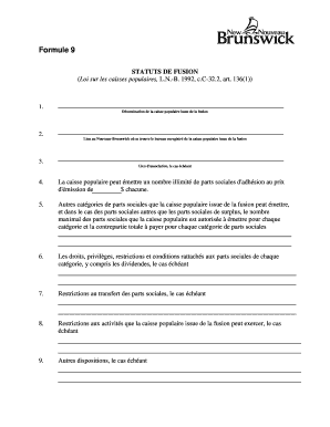 Fillable Online Articles of Amalgamation - Form 9 Fax Email Print ...