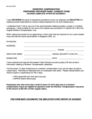 Fillable Online PREFERRED PROVIDER PANEL CONSENT FORM Fax Email Print ...