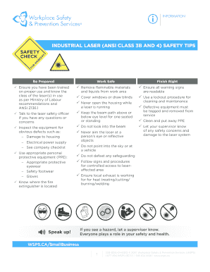 Fillable Online Safety of Class 3B visible-beam lasers - Laser Safety ...
