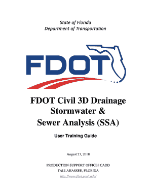Fillable Online FDOT Civil 3D Drainage Fax Email Print - pdfFiller