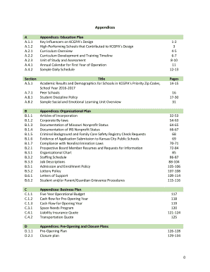 Fillable Online mcpsc mo Appendices: Education Plan Fax Email Print - pdfFiller