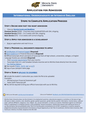 Fillable Online International Undergraduate or Intensive English Fax ...