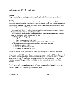 Fillable Online Self-pay Fax Email Print - pdfFiller