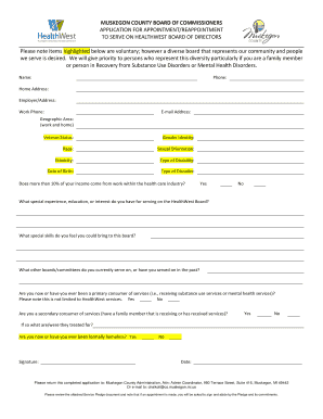 Fillable Online APPLICATION FOR APPOINTMENT/REAPPOINTMENT Fax Email ...
