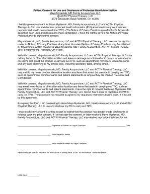 Fillable Online ACU-Consent-PHI Fax Email Print - pdfFiller