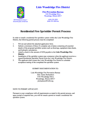 Fillable Online Residential Fire Sprinkler Permit Process - lwfd.org ...