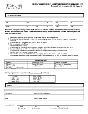Fillable Online womenswkfirst highline FOUNDATION EMERGENCY ASSISTANCE ...