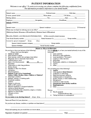 Fillable Online If minor, parents names Home phone Cell phone Fax Email ...