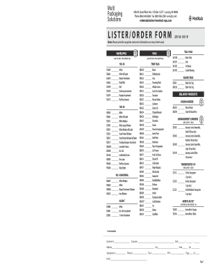 Fillable Online ordersubmissionwestrock-mps.com LISTER/ORDER FORM Fax ...