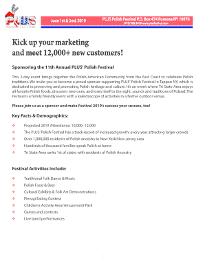 Fillable Online PLUS Polish Festival P Fax Email Print - pdfFiller