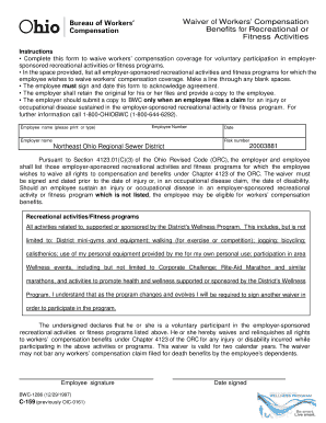 Fillable Online Waiver of Workers Compensation Fax Email Print - pdfFiller