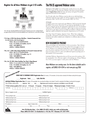 Fillable Online CE Credits available in 3 formats: home study, webinars ...