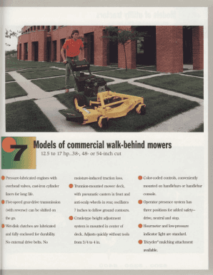 Fillable Online archive lib msu Models of commercial walk-behind mowers Fax Email Print - pdfFiller