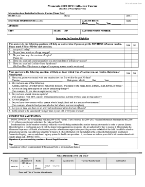 Fillable Online (Injection or Nasal Spray Form) Fax Email Print - pdfFiller