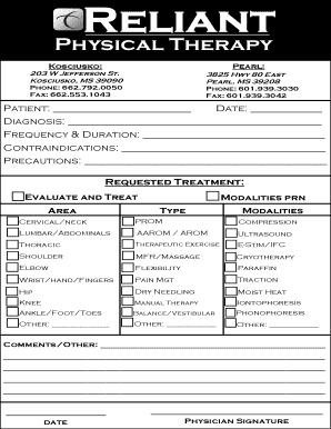 Fillable Online Authorization Request: Outpatient Physical ... - Optima ...
