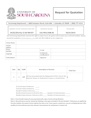 Fillable Online University of South Carolina - Department of Obstetrics ...