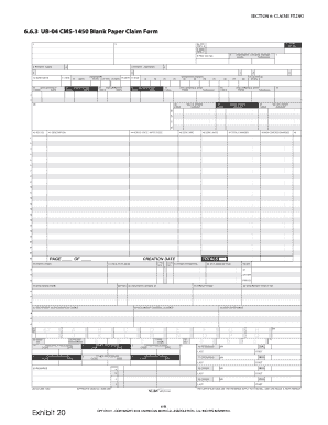 Fillable Online 6.6.3 UB-04 CMS-1450 Blank Paper Claim Form - cfhp.com ...