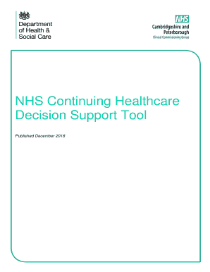 Fillable Online NHS Continuing Healthcare Decision Support Tool Fax ...