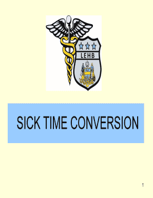 Fillable Online SICK TIME CONVERSION Fax Email Print - pdfFiller