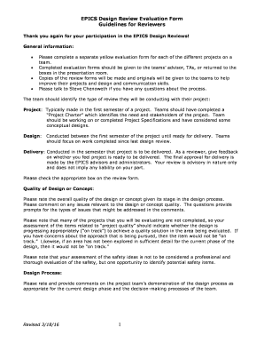 Fillable Online sharepoint ecn purdue EPICS Design Review Evaluation ...