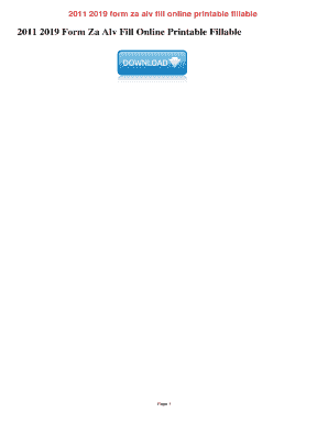 Fillable Online 2011 2019 Form Za Alv Fill Online Printable Fillable. 2011 2019 Form Za Alv Fill ...