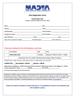 Fillable Online Class Registration Form/ Fax Email Print - pdfFiller