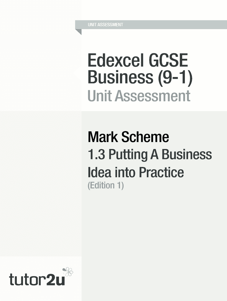 Edexcel Gcse 9 1 Business Answers Pdf - Fill Online, Printable ...